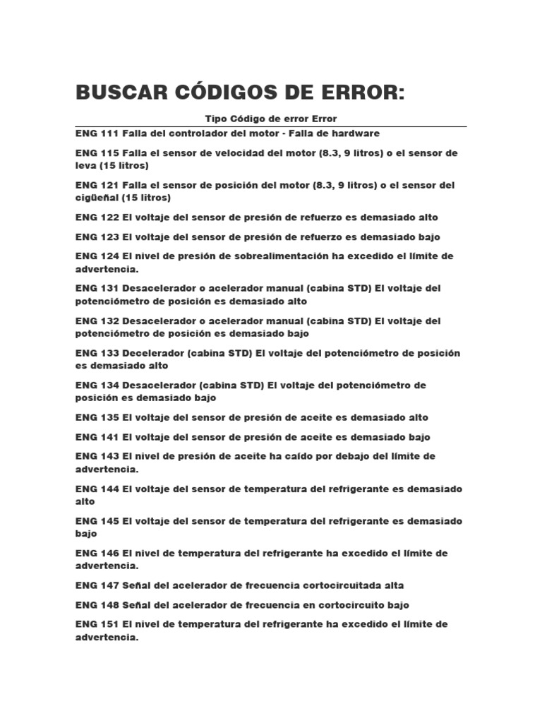 BUSCAR CÓDIGOS DE ERROR | PDF | Cambiar | Relé