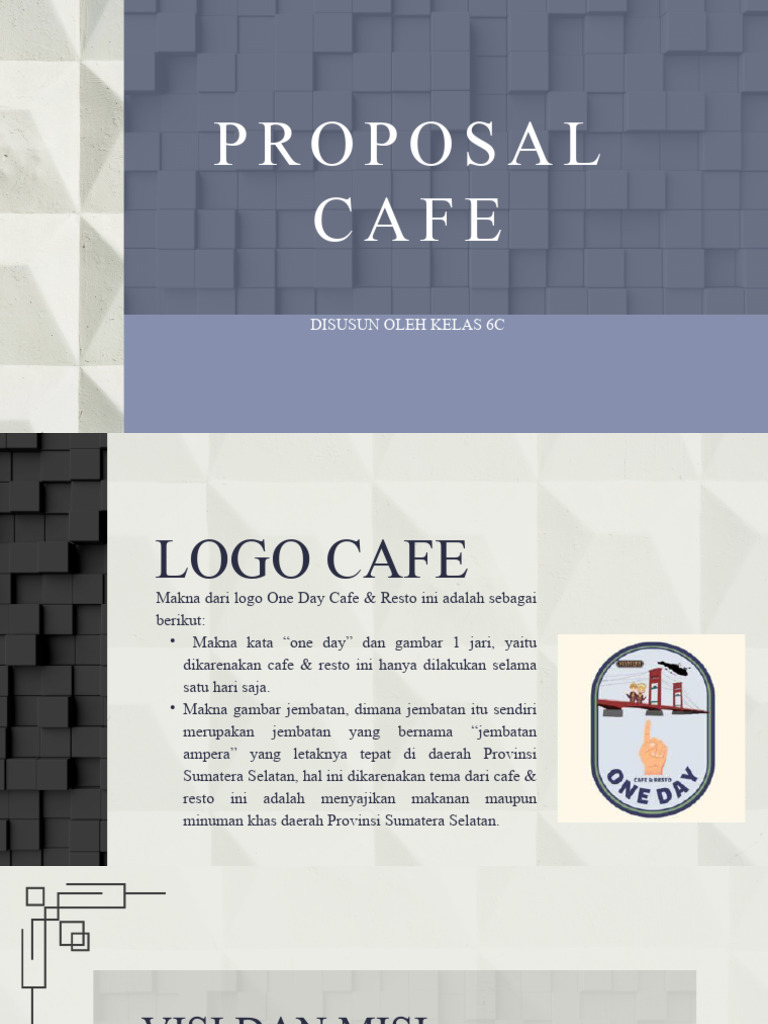 Proposal Cafe 6c | PDF | Teknologi & Rekayasa
