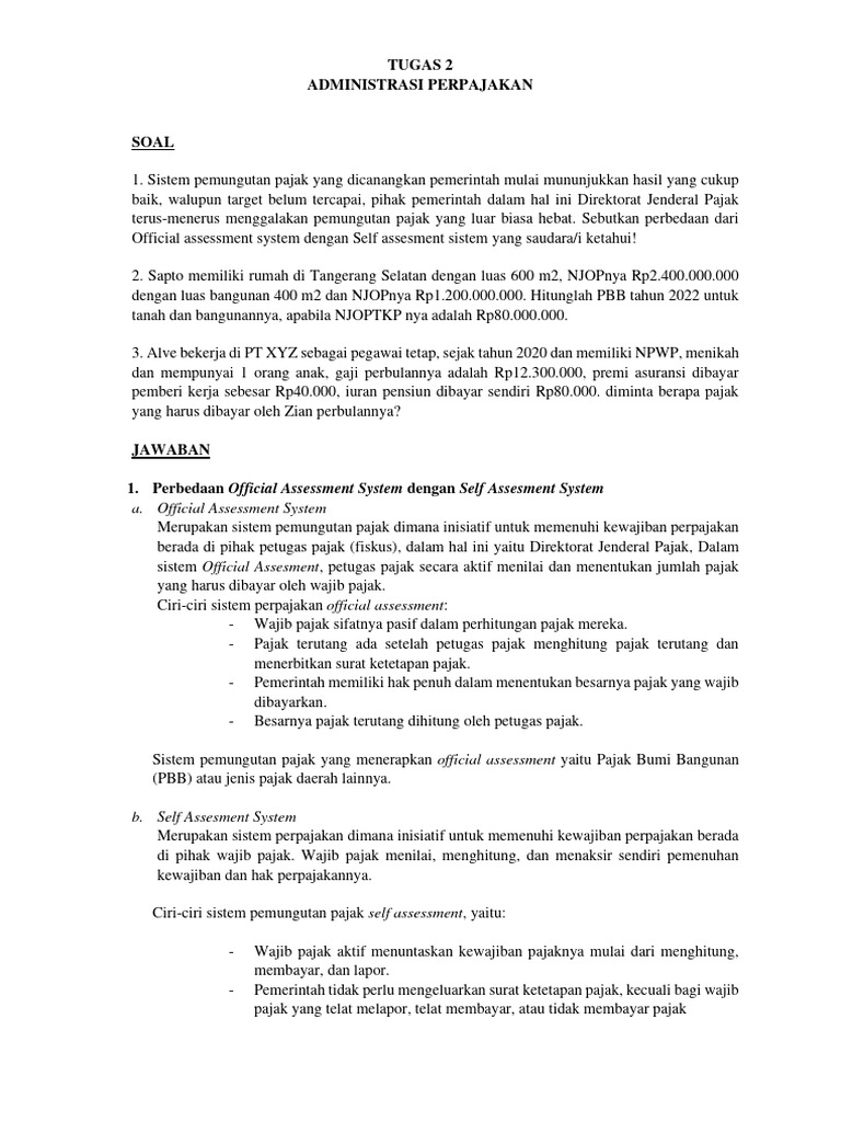 Tugas 2-Administrasi Perpajakan | PDF