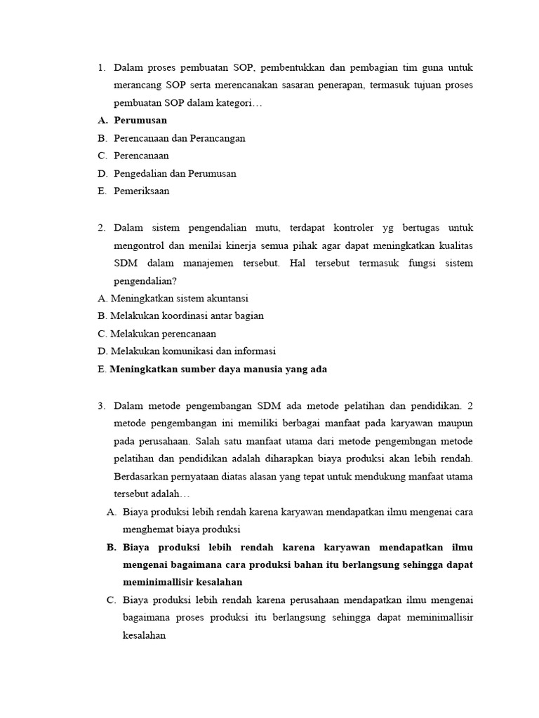 Soal Uts Manlab 2023 | PDF