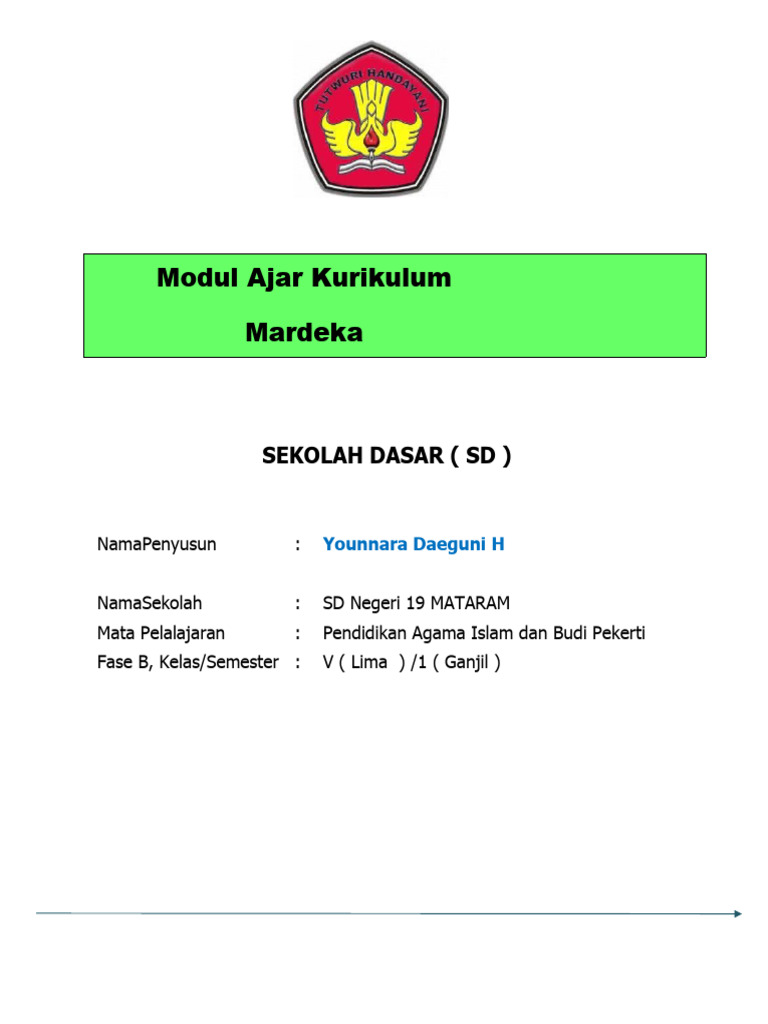 Modul Ajar Kelas 5 Bab 5 Peristiwa Haji Wada'Docx | PDF