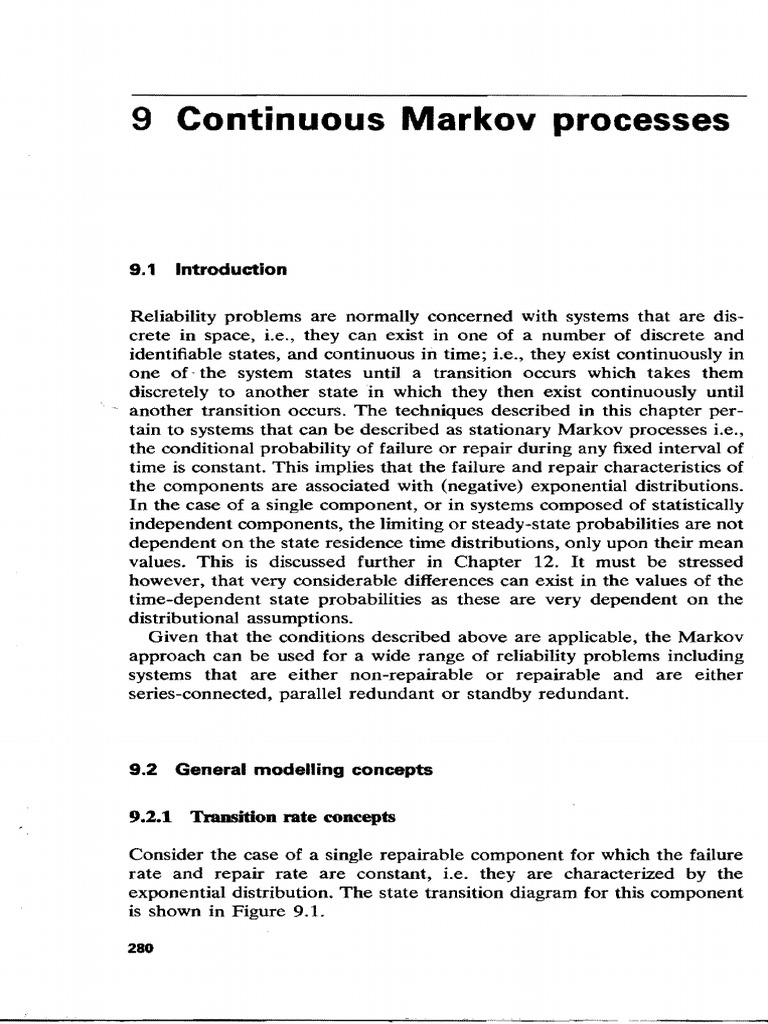 Chap09-Continous Markov Chains | PDF | Reliability Engineering | Markov Chain