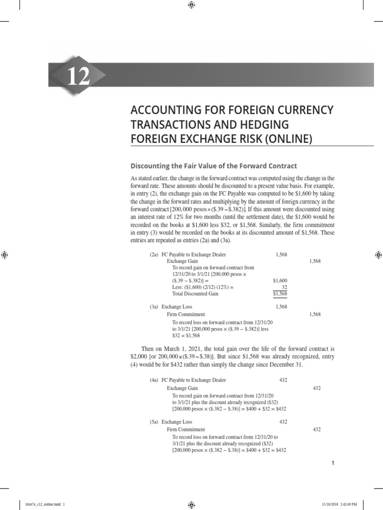 Accounting For Foreign Currency Transactions and Hedging Foreign ...