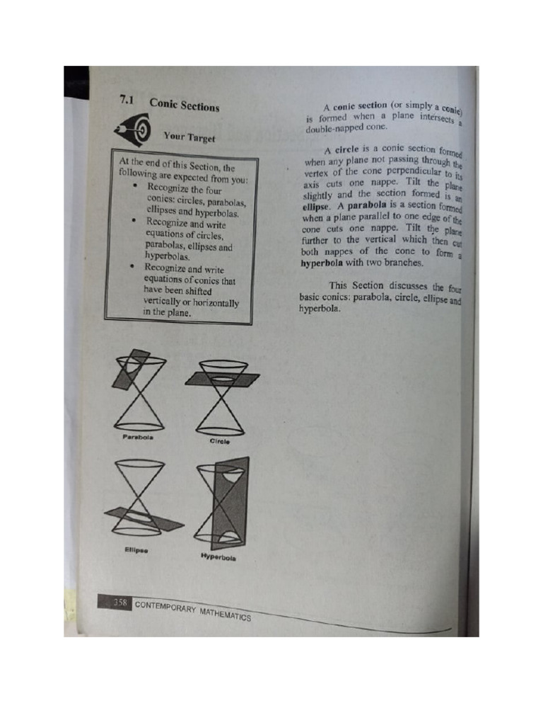 Conic Sections Pdf