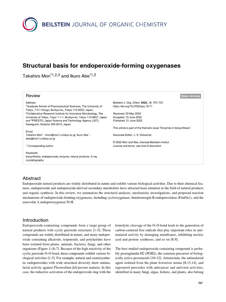 Cox Structural - Basis - For - Endoperoxide-Forming - Oxygenas | PDF ...