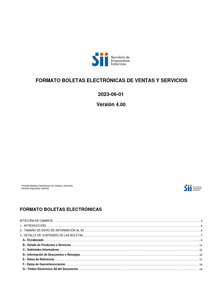 Formato Boletas Electrónicas 2023 | PDF | Porcentaje