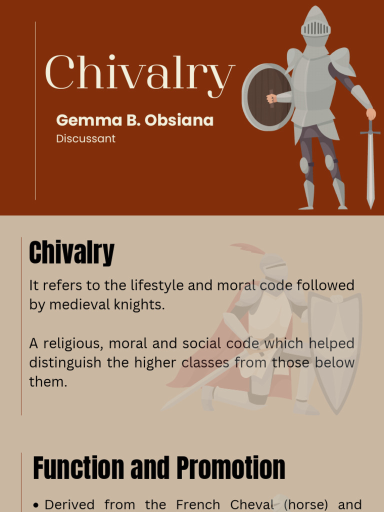Educ 403 Chivalry Gemma Obsiana | PDF | Chivalry | Knight