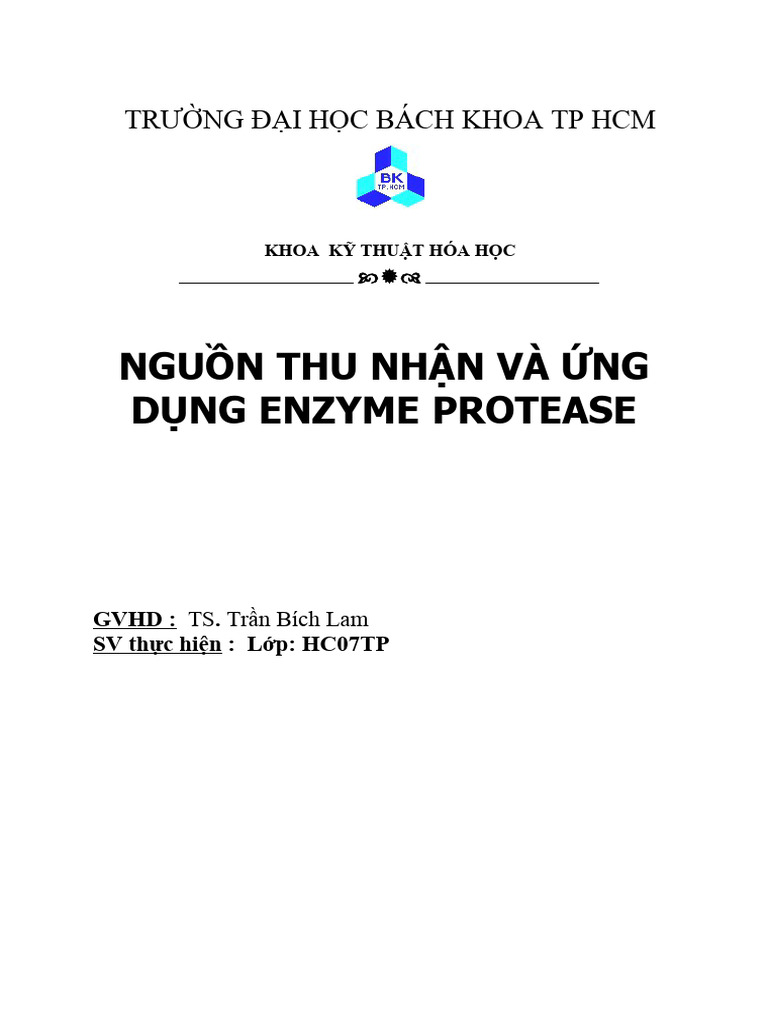 Nguon Thu Nhan Va Ung Dung Enzyme Protease | PDF