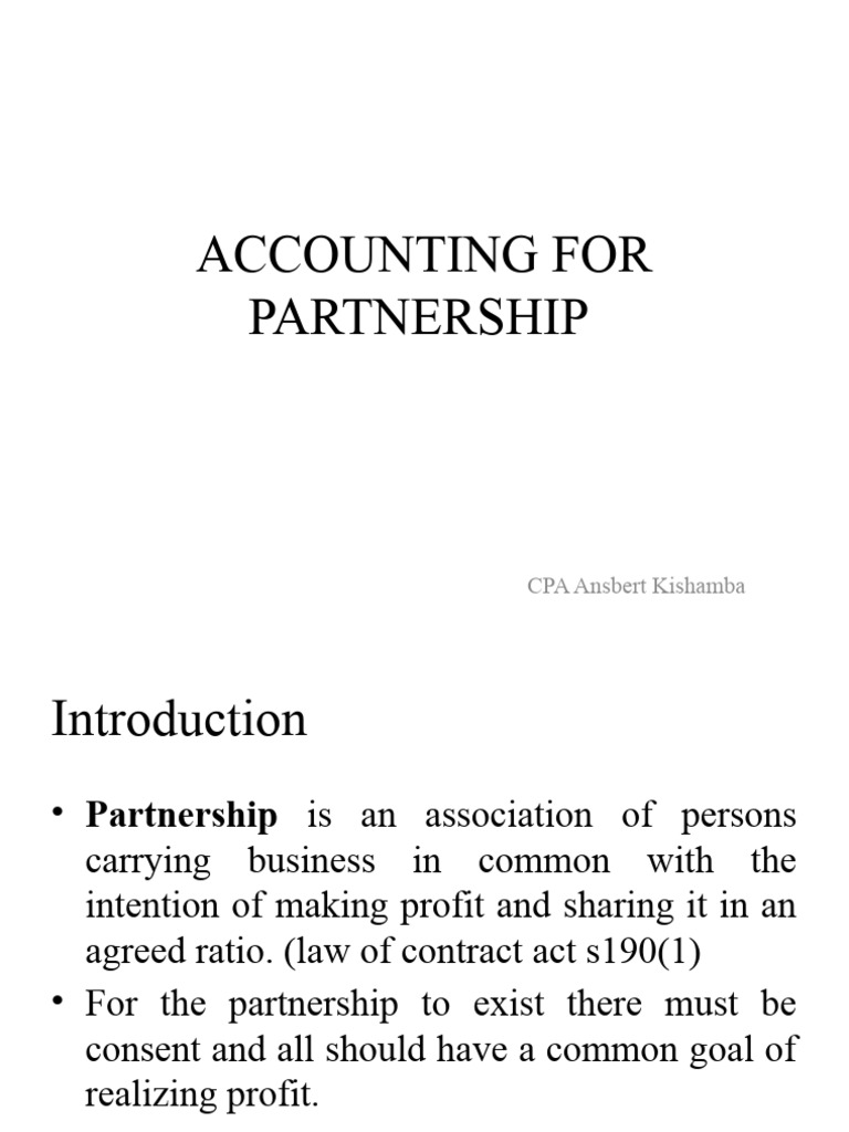 Accounting for Partnership | PDF | Goodwill (Accounting) | Partnership