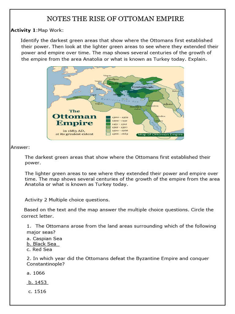 notes The rise of Ottoman Empire | PDF | Ottoman Empire