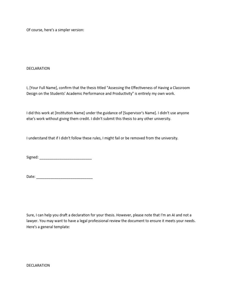 Deed of Declaration | PDF | Thesis