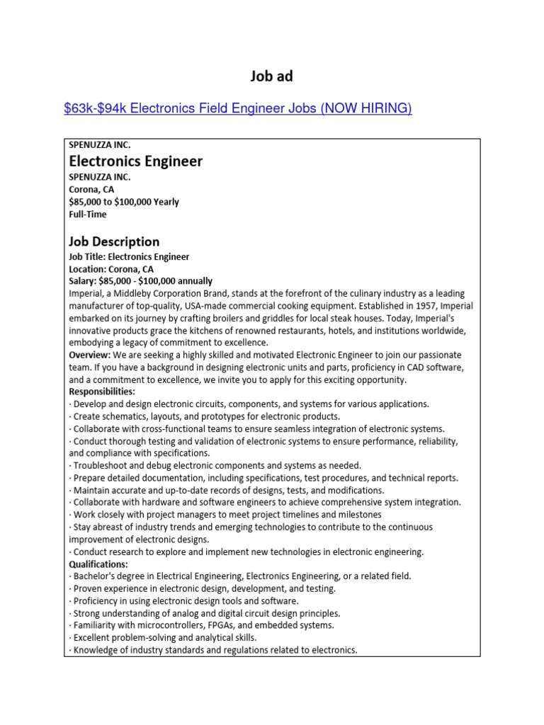 Resume and Cove Letter Example | Download Free PDF | Electronics | Troubleshooting