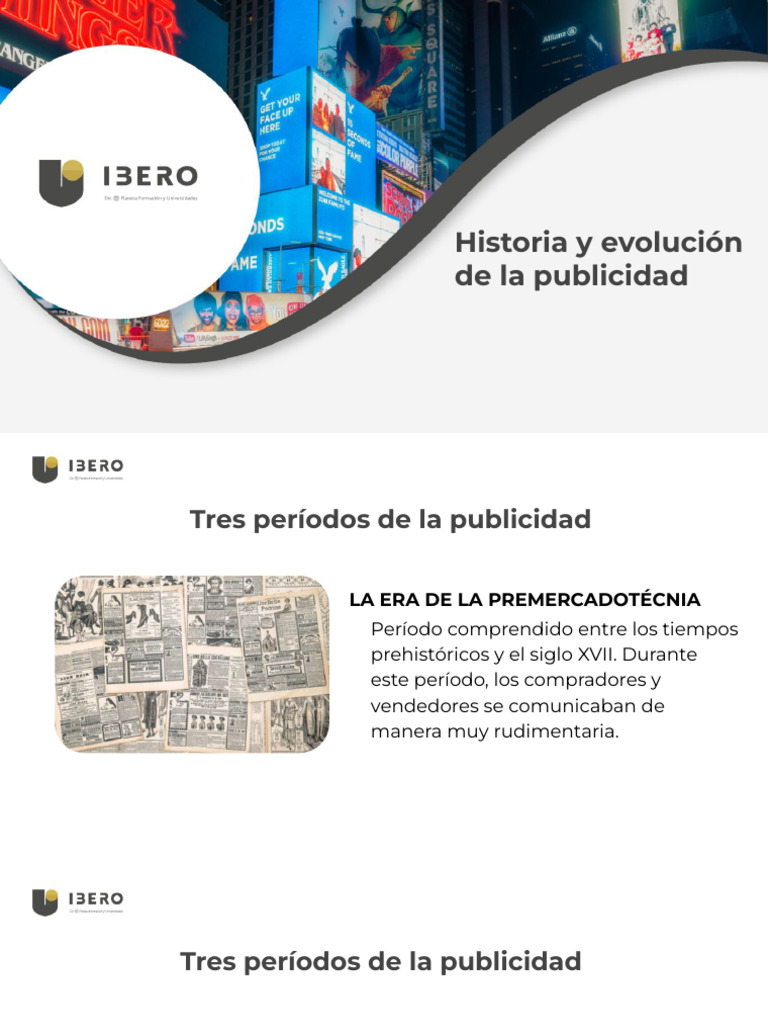 Historia y Evolucion de La Pubicidad | PDF | Publicidad | Xilografías