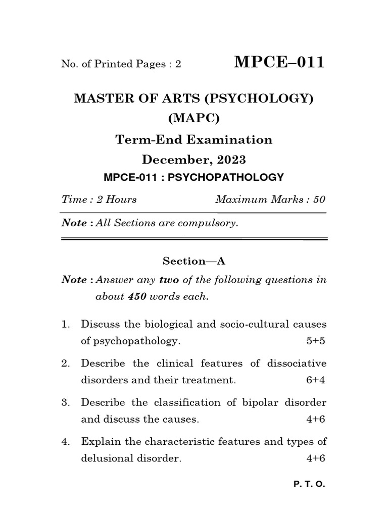 Mpce 011 | PDF