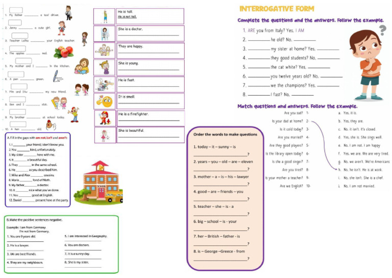 Worksheet 2 Verb To Be | PDF