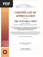Judge Certificate of Appreciation Template | PDF