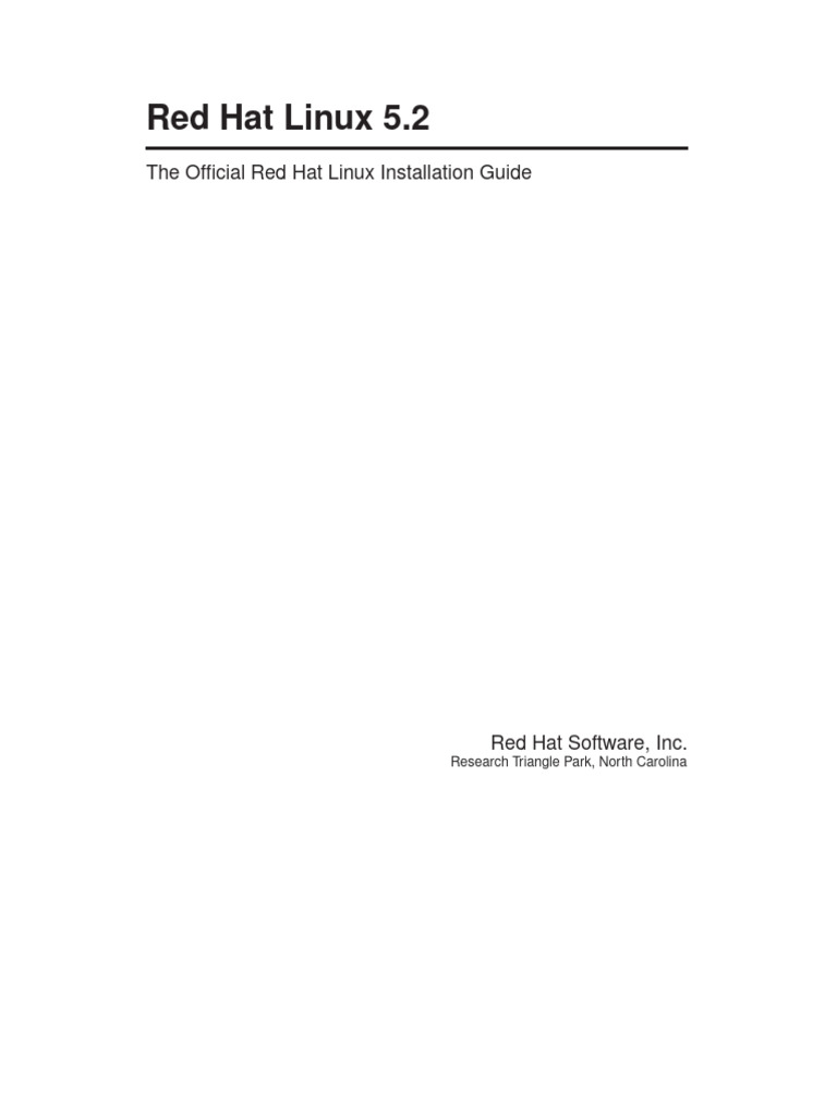 Red Hat Linux 5.2 Installation Guide | PDF | Linux | Installation (Computer Programs)