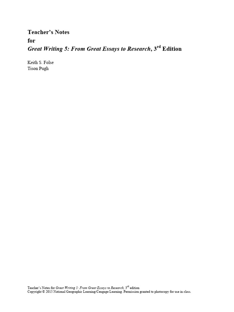 Teacher's Guide to Essay Writing | PDF | Essays | Vocabulary