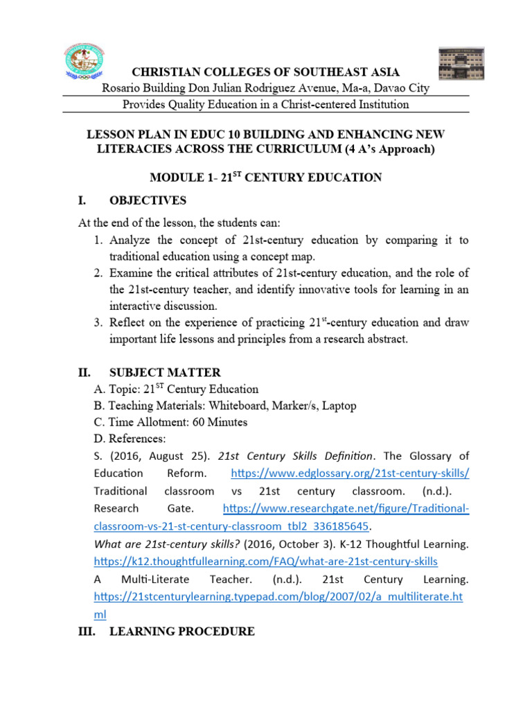 EDUC 10- GROUP 1 LESSON PLAN | PDF | Learning | Education Theory