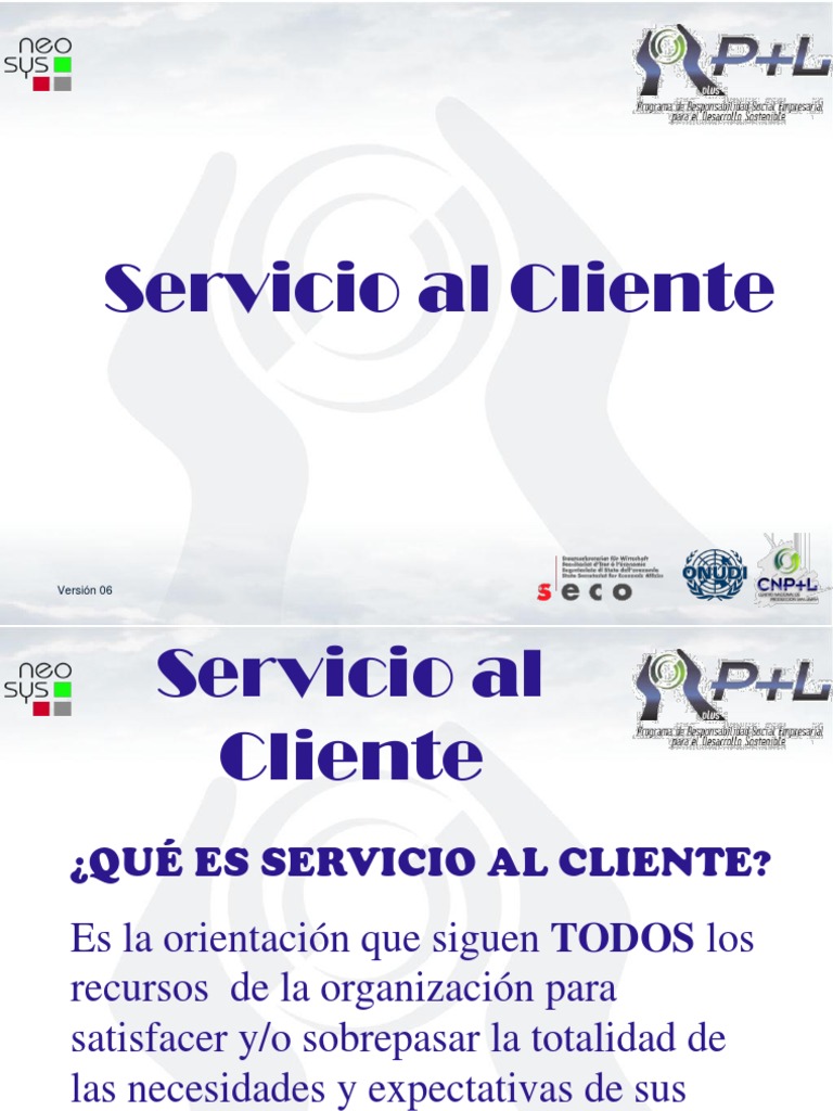 Presentación de Servicio Al Cliente | PDF | Servicio al Cliente | Cliente