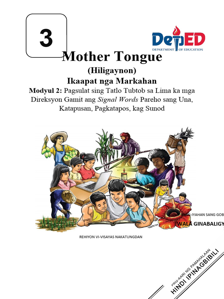 SDO Roxas City - Mother Tongue 3 - SLM - Quarter 4 - Modyul 2 | PDF