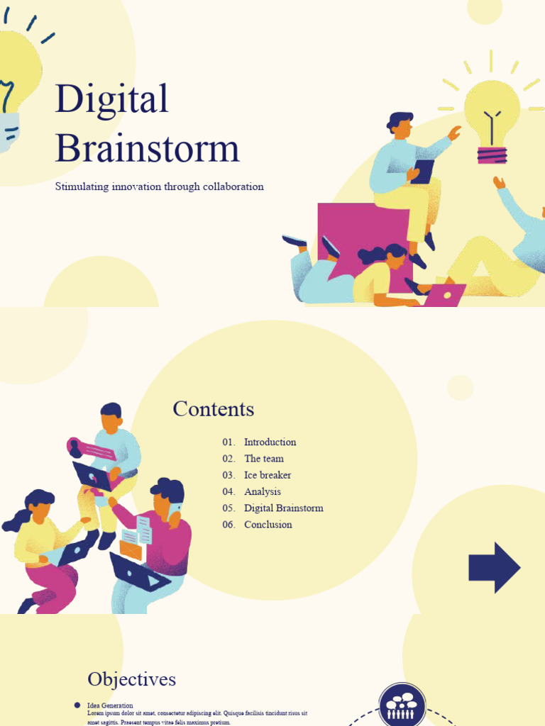 Yellow Illustrative Brainstorming Presentation | PDF