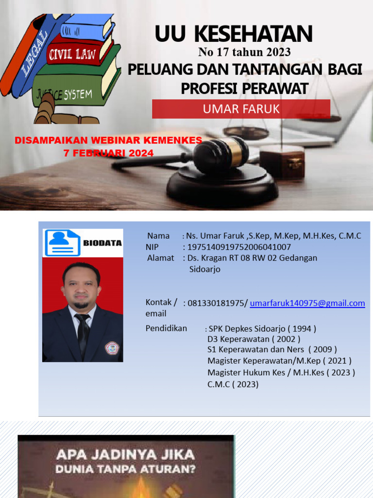 Peluang Perawat Pasca Disahkannya UU No. 17 Tahun 2023 | PDF