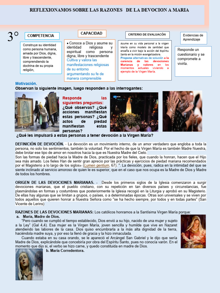 Devoción Mariana: Significado y Prácticas | PDF | María, madre de Jesús ...