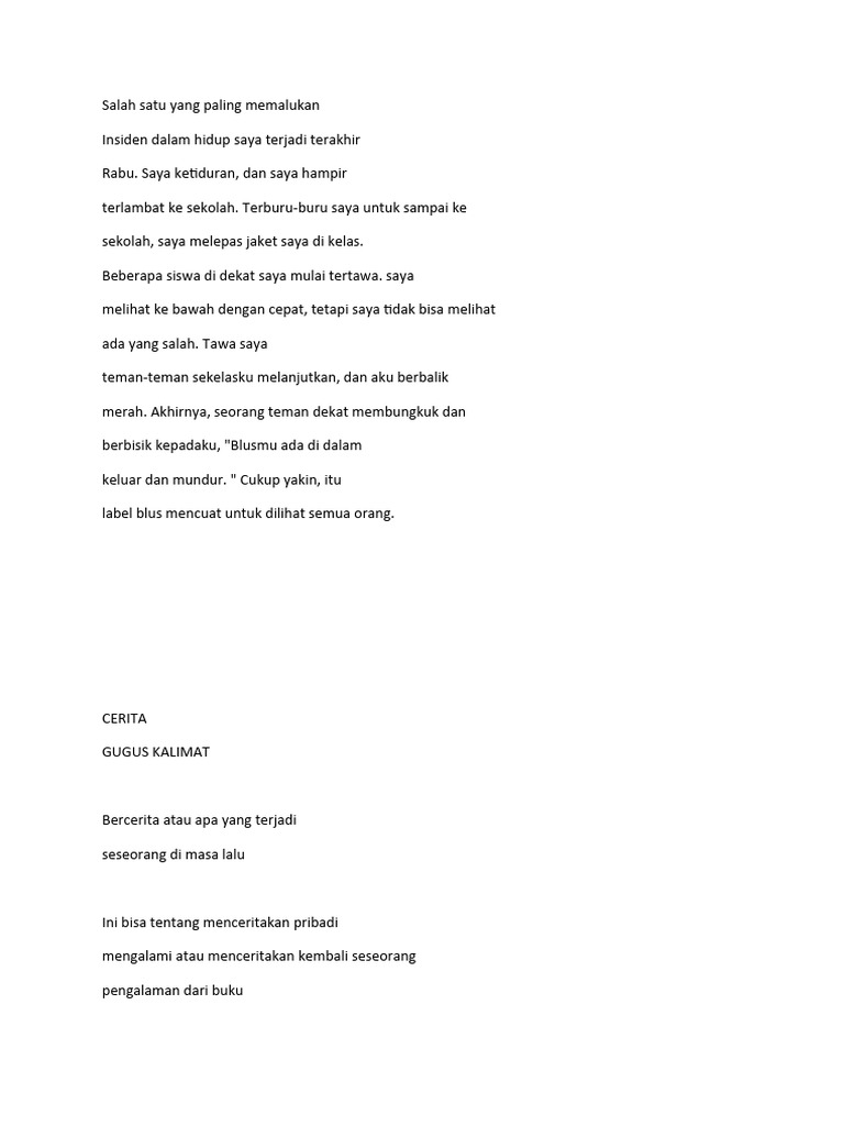 Contoh Narative Teks | PDF