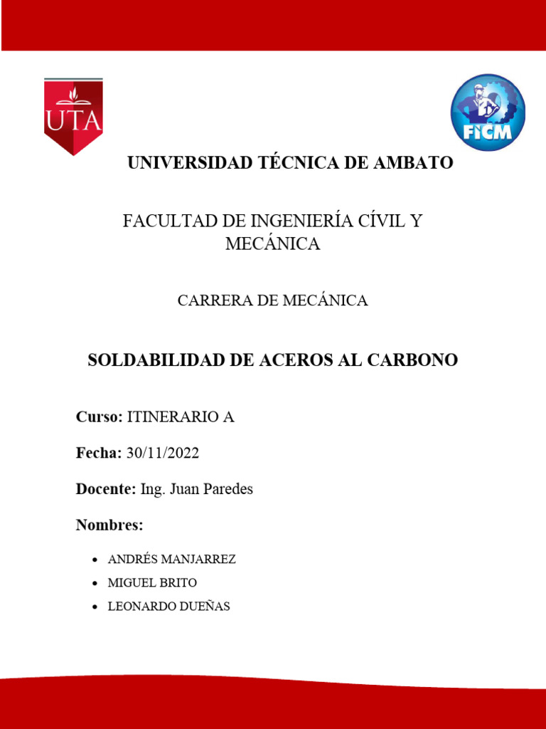 Soldabilidad de Aceros Al Carbono | PDF | Rieles | Ingeniería de Edificación