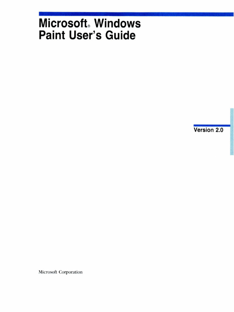 Windows 2.11 286 Paint User's Guide | PDF | Computer File | Cursor ...