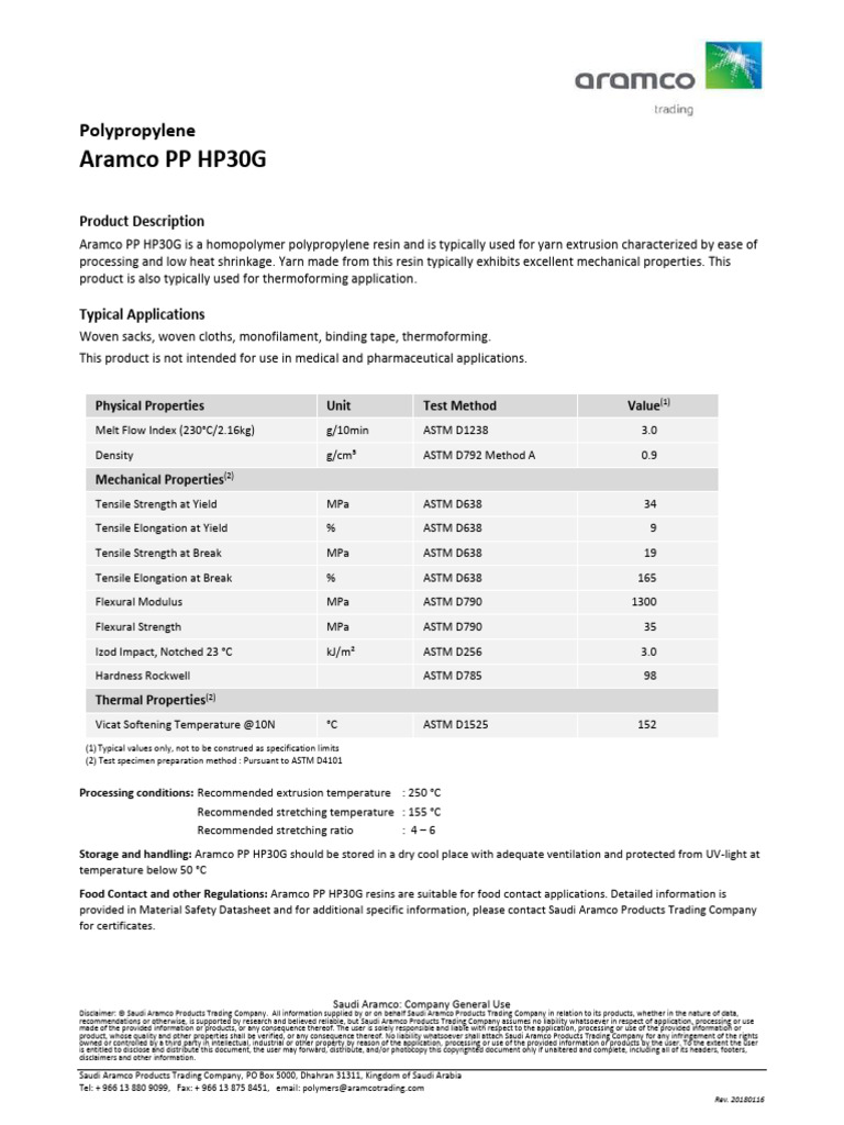 Aramco PP HP30G Rev 20180116 | PDF | Strength Of Materials | Ultimate ...