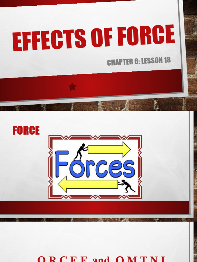Lesson 18_Effects-of-force (1) | PDF
