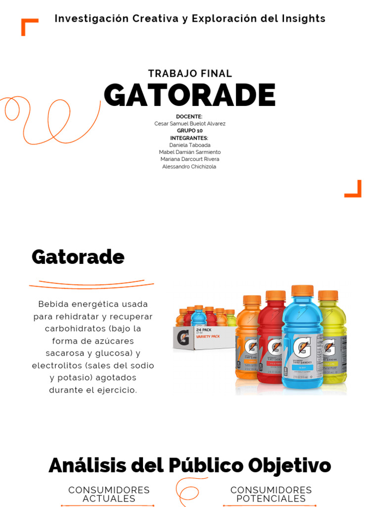 Gatorade: Innovación Natural y Saludable | PDF | Bebida | Alimentos