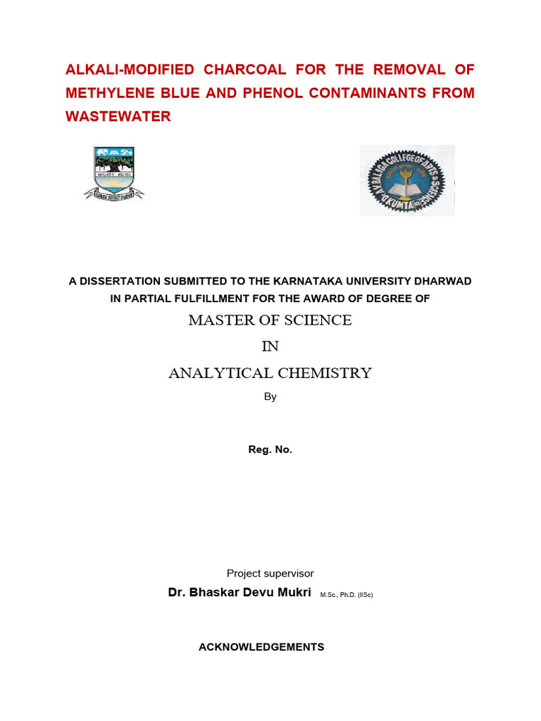 Alkali-Modified Charcoal for Wastewater Treatment | PDF | Ultraviolet ...