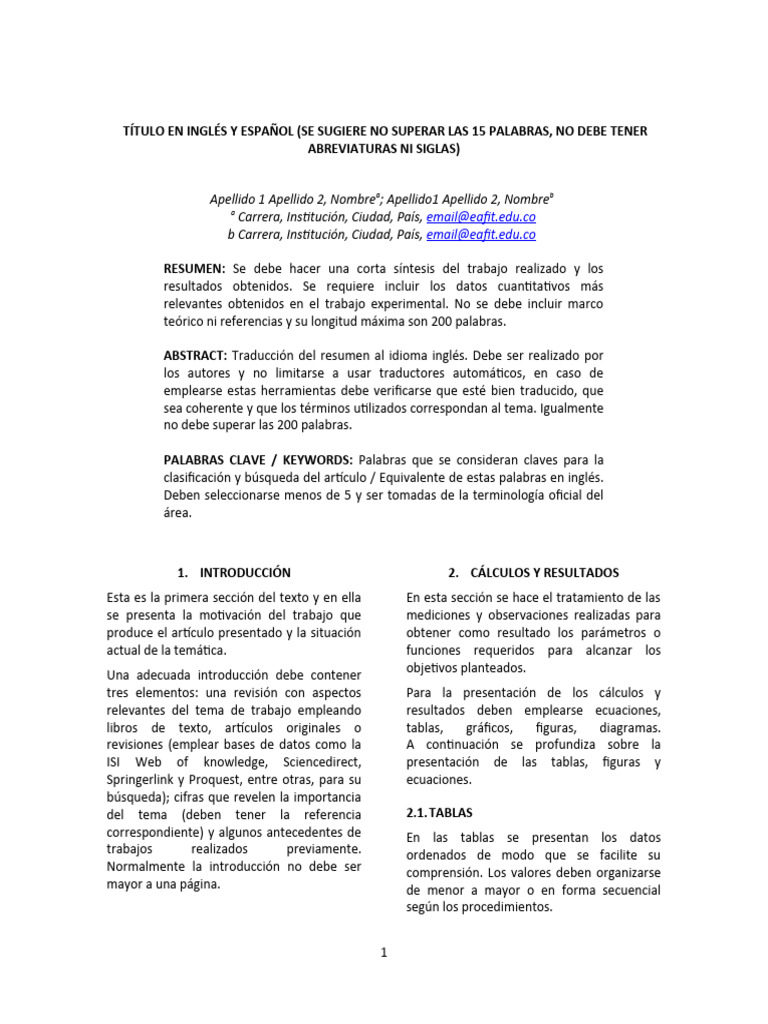 Plantilla de Informes | PDF | Estilo apa | Traducciones