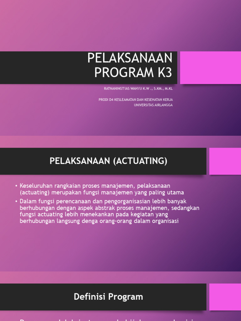 Pelaksanaan Program K3 2024 | PDF | Karier & Perkembangan