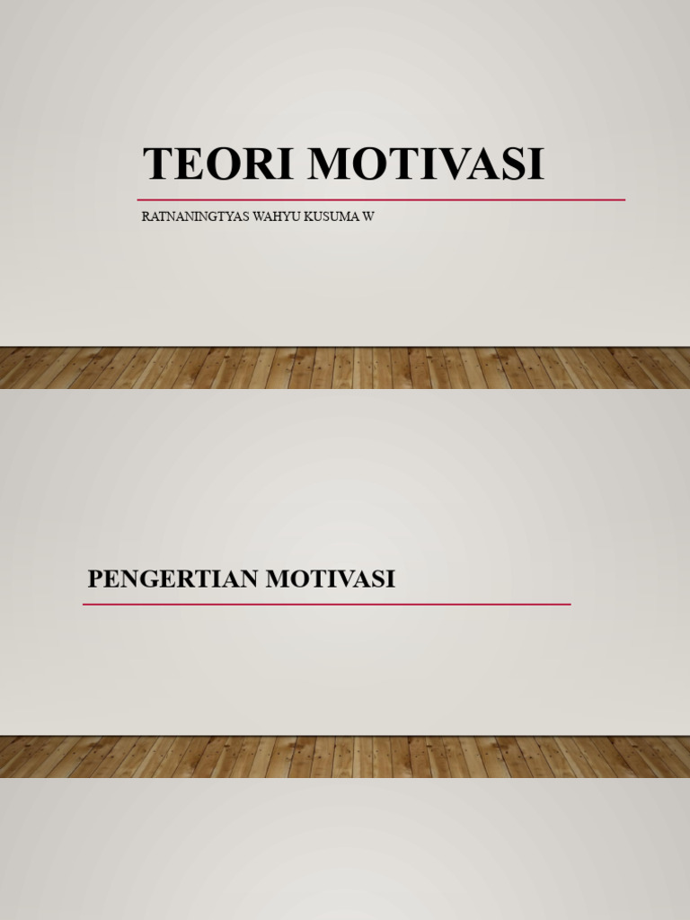 Tm. 7 Teori Motivasi | PDF