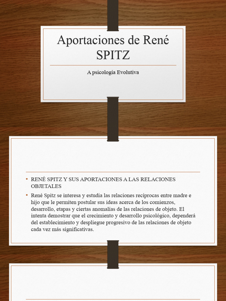 Aportaciones de René SPITZ | PDF | Comunicación | Sicología