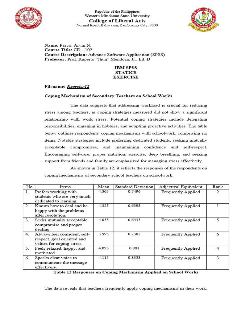 Pasco - Ex 12 | Download Free PDF | Psychology | Behavior Modification