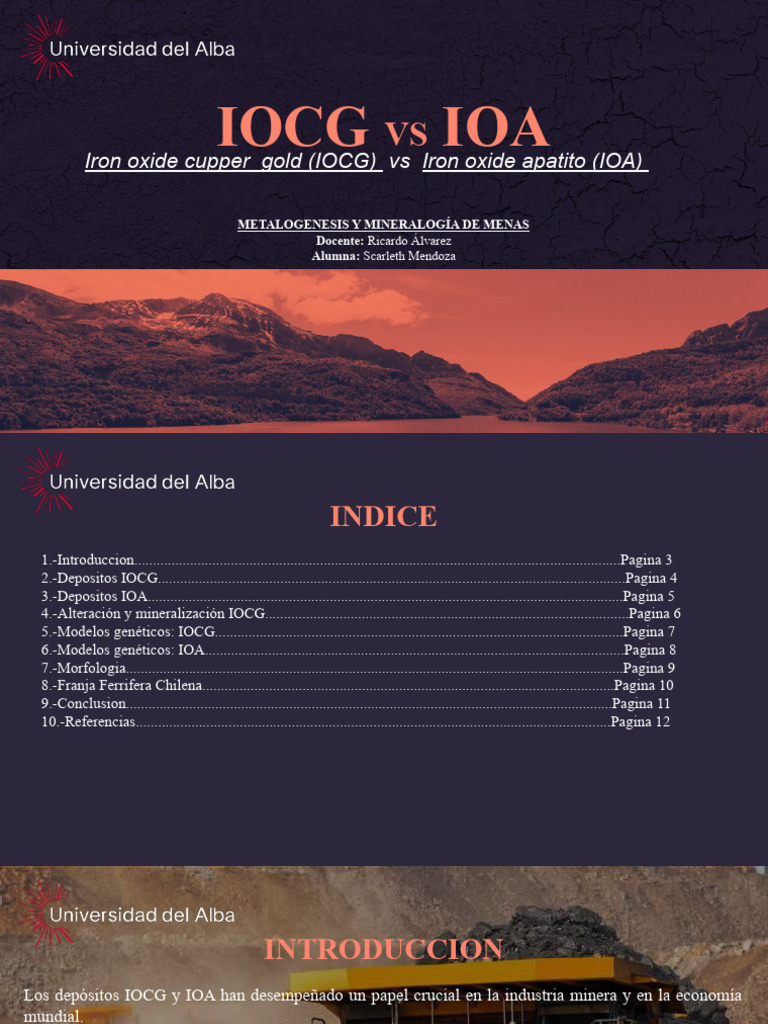 Iocg VS Ioa | PDF | Mineral | Sustancias químicas