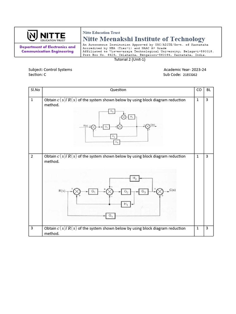 Nitte Question Paper | PDF