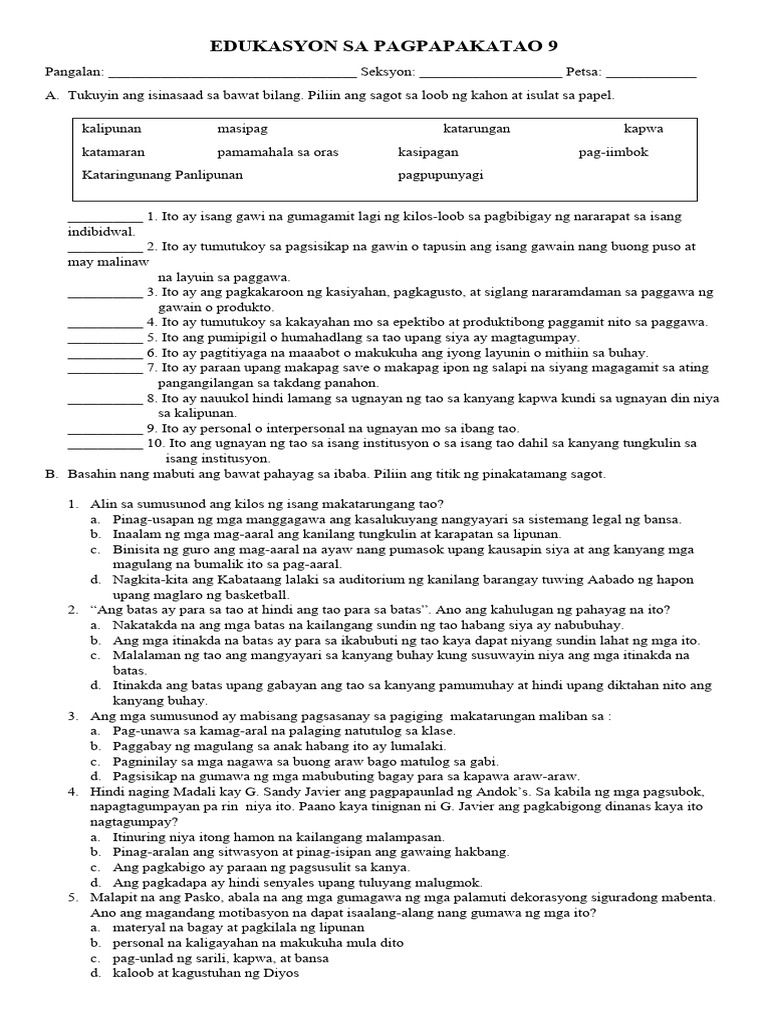 Esp 9 Activity | PDF