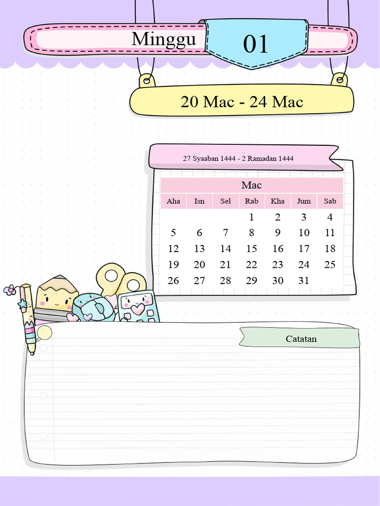 2-Divider Minggu Dan Cuti 20232024 Design A-Kump. B | PDF | Shia Islam | Semitic Words And Phrases