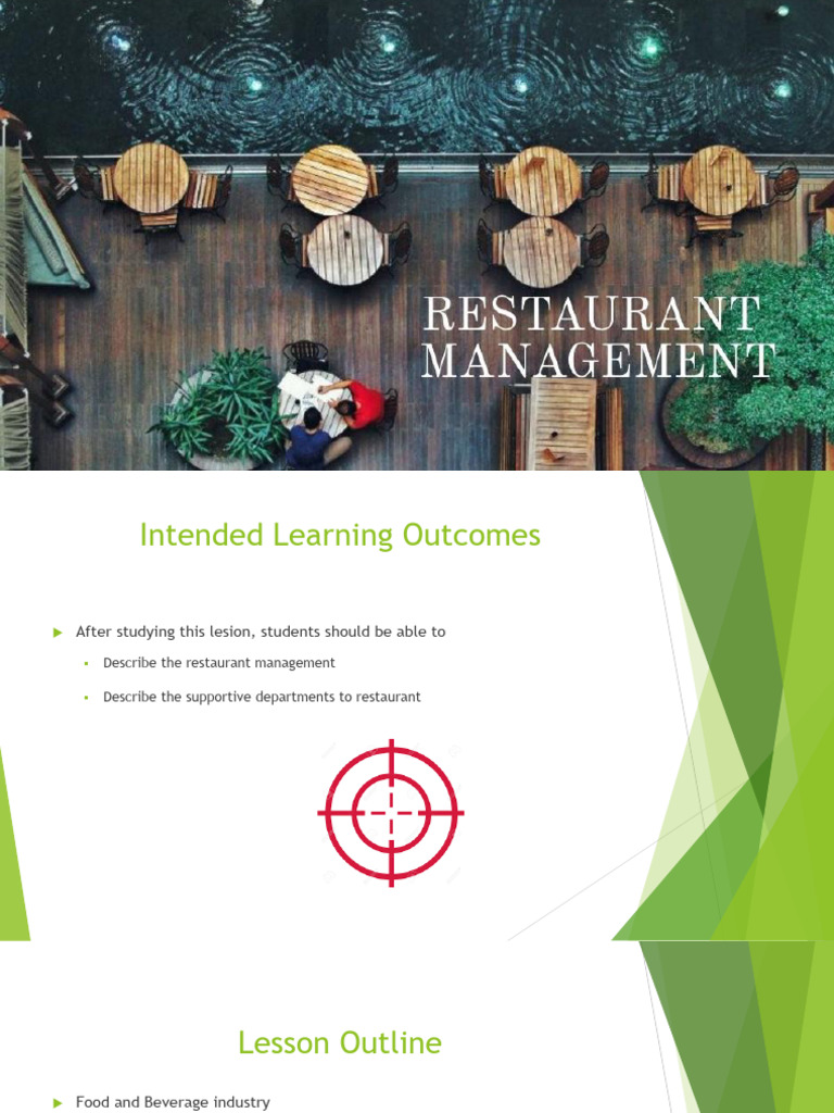 Restaurant Management and Support Services | PDF | Restaurants ...