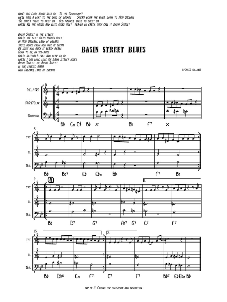 Basin Street Blues SCORE | PDF