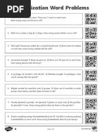 Multiplication Word Problems Grade2 | PDF