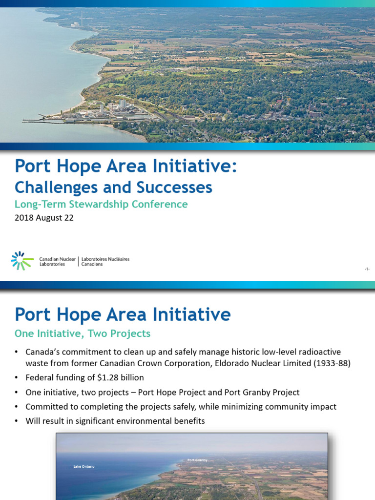 Port Hope Area Initiative - Challenges and Successes (2018 LTS ...