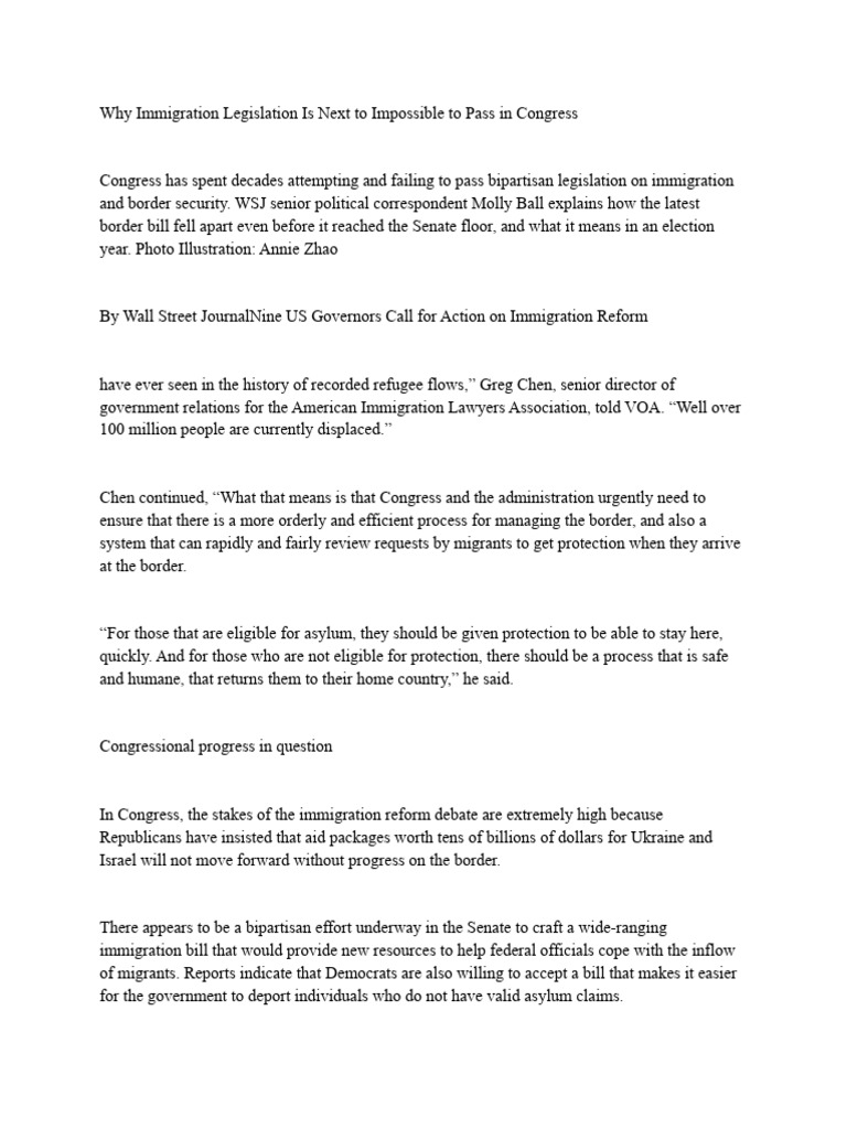 Document | Download Free PDF | Immigration | United States Congress