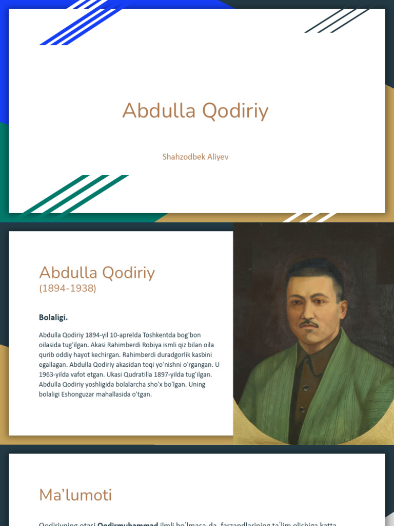 Abdulla Qodiriy | PDF
